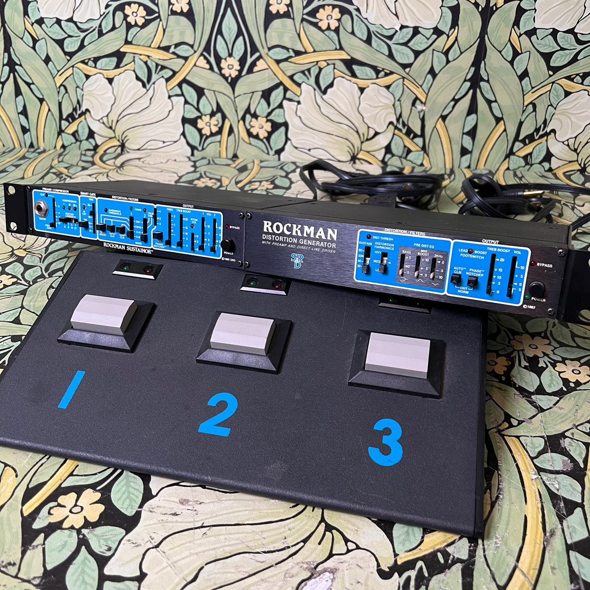 Rockman Distortion Generator + Sustainor Rack Unit w/ Foot Controller ...